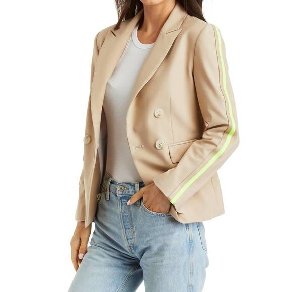 DREW | Jackets & Coats | New Drew Tai Ribbon Blazer In Khaki | Poshmark